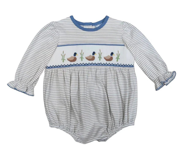 Three Sisters Mallard Duck Smocked Bubble – Top Knot Gifts & Boutique